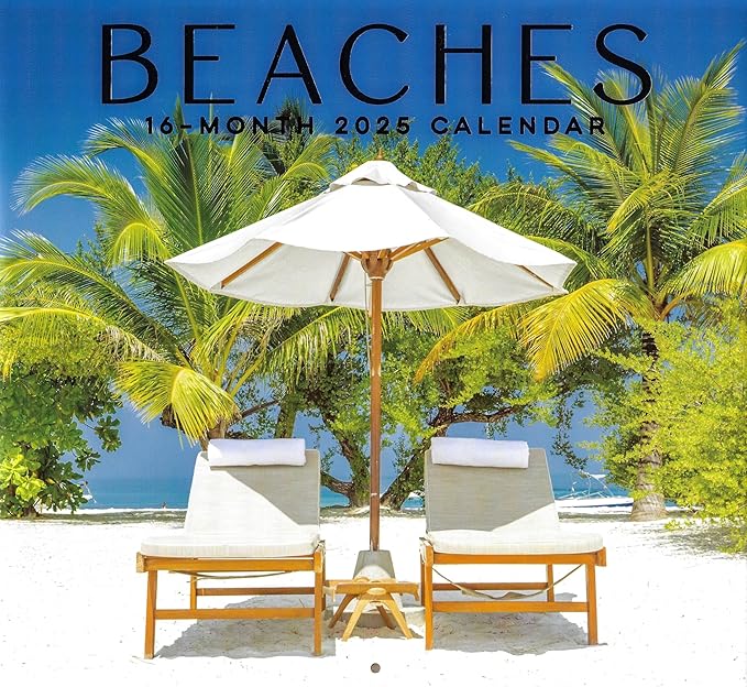 Amazon.com: Beaches 2025 Full Size Wall Calendar for Planning ...