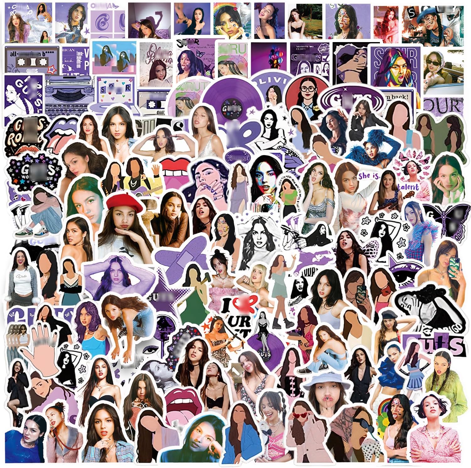 Amazon.com: 160 PCS Music Stickers Vinyl Waterproof Album Stickers for ...