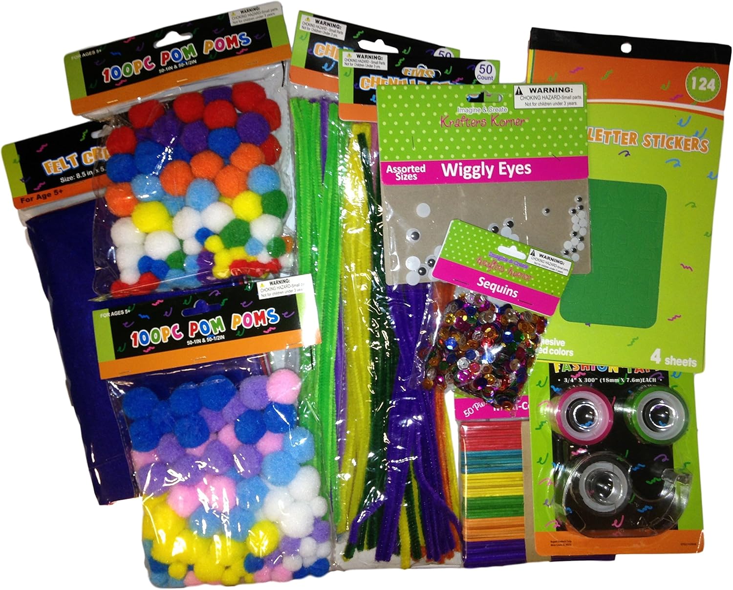 Amazon.com: Kids Art & Craft Bundle: 10 Items: Over 400 Pieces : Toys ...