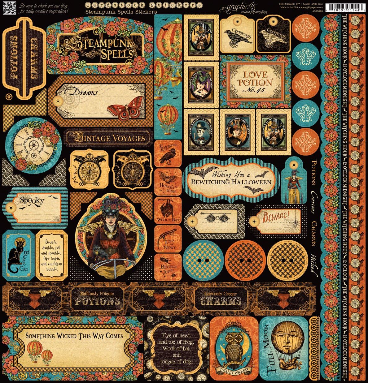 Amazon.com: Graphic 45 Decorative-Stickers : Arts, Crafts & Sewing