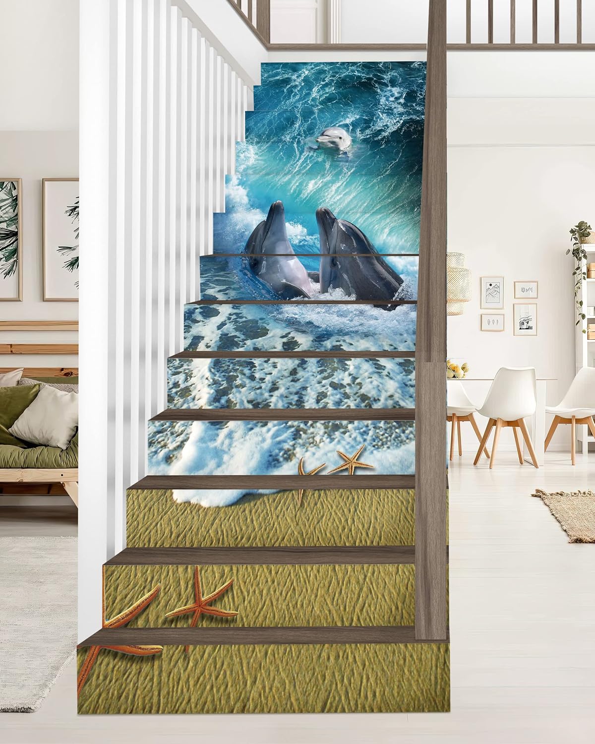 Amazon.com: Stair Decals - FLFK Stair Stickers Decals Peel and Stick ...