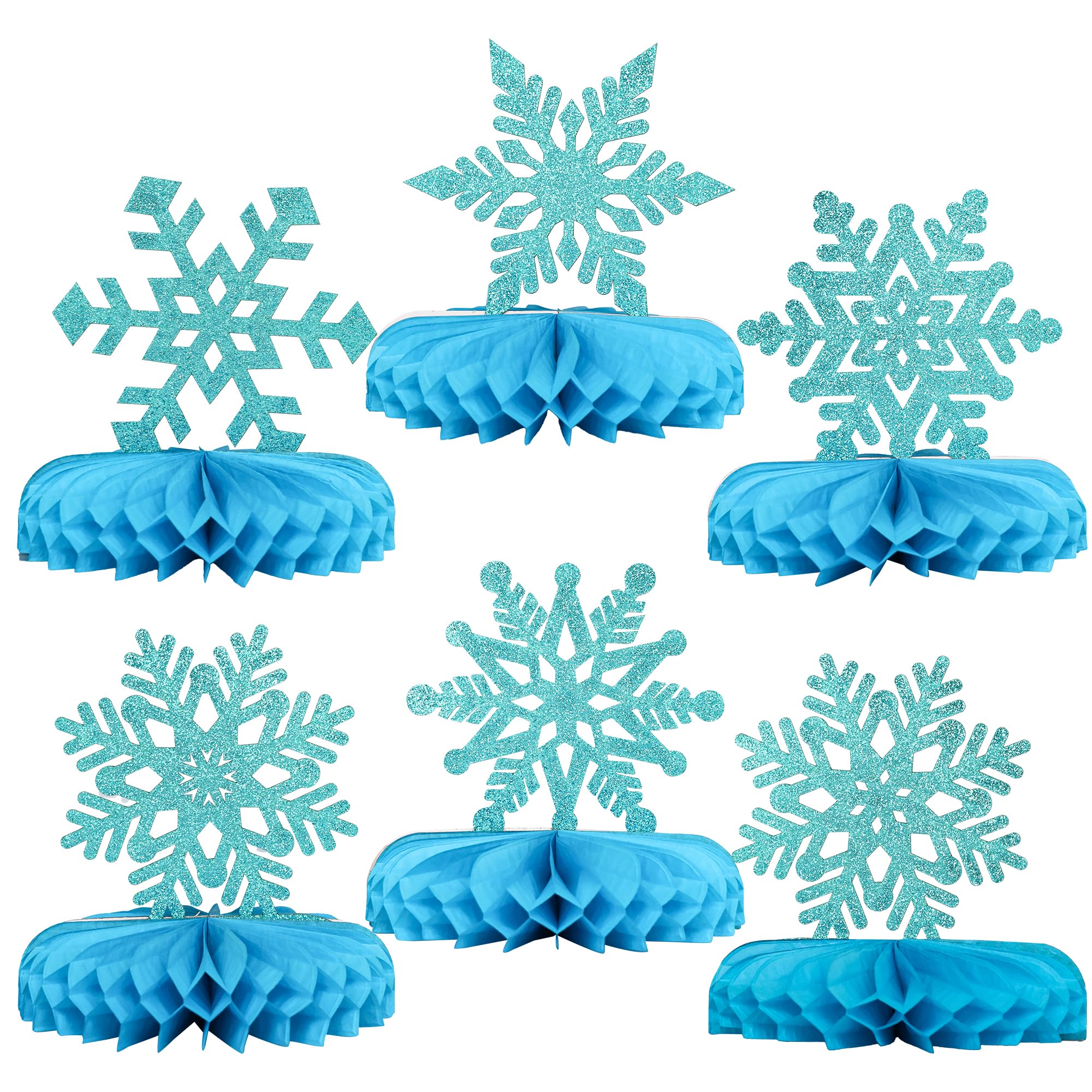 Amazon.com: Gyufise 6 Pack Snowflake Honeycomb Table Centerpieces ...