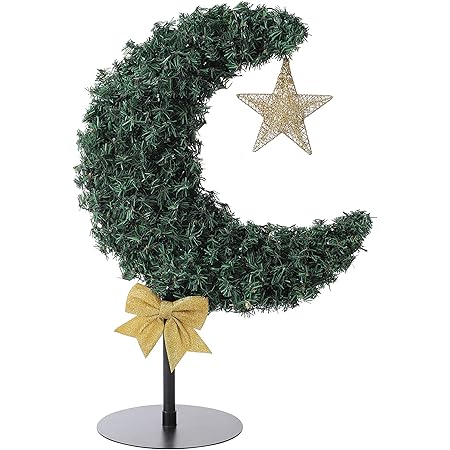 Amazon.com : 6ft 120 LED Lighted Moon-Star Eid Tree Halloween Ramadan ...