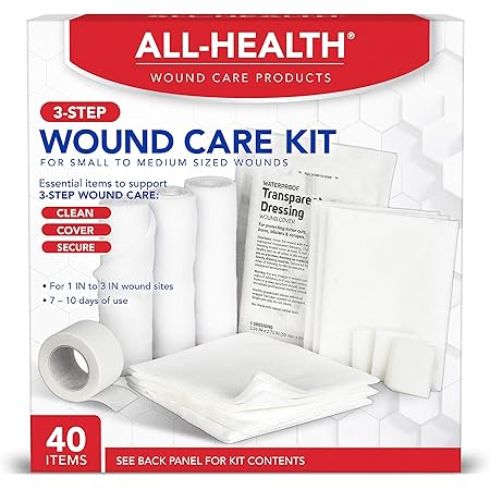 Amazon.com: All Health Wound Care Kit, 40 Items | For Small to Medium ...
