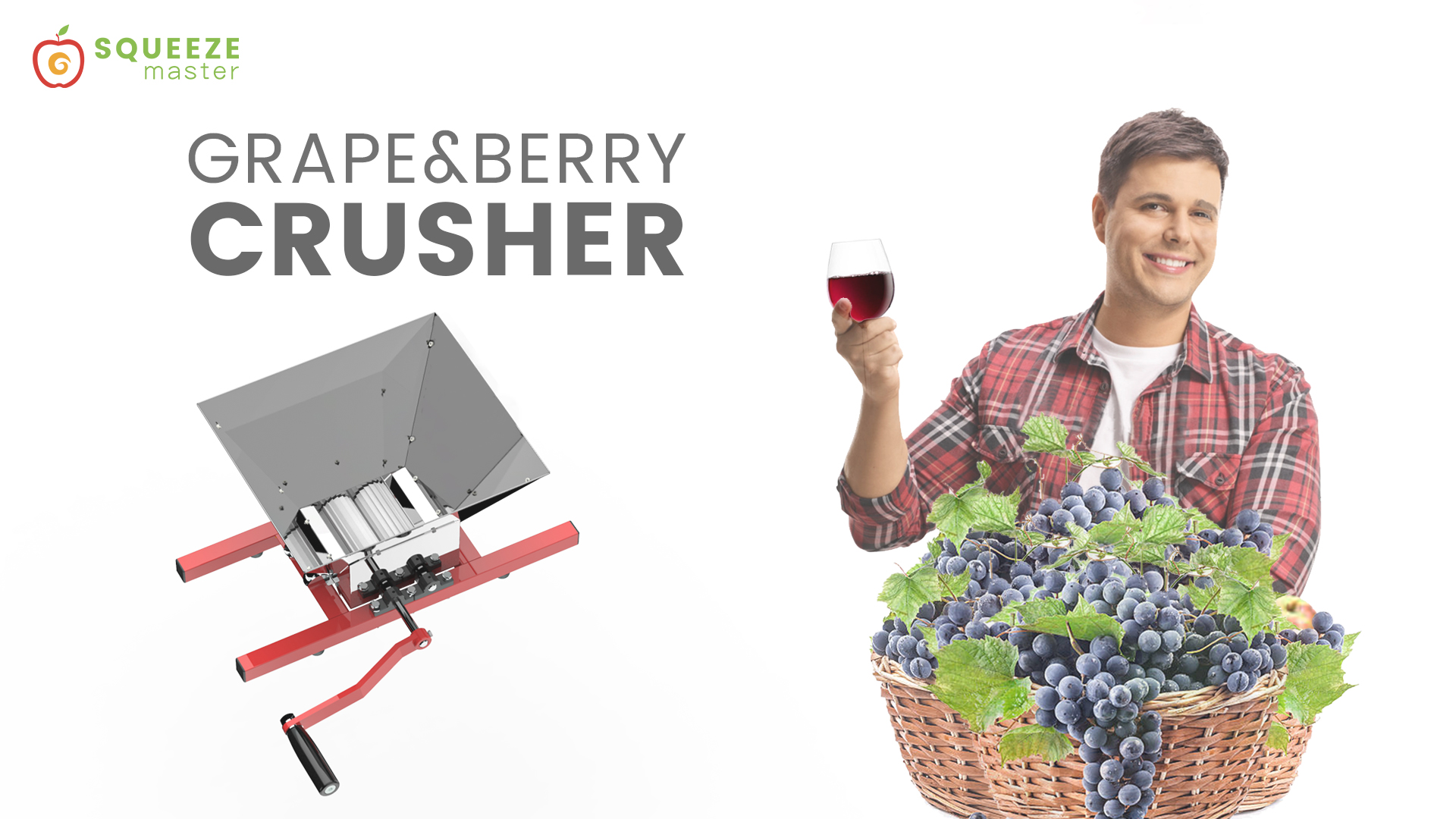 Watch SQUEEZE master Grape Berry Wine Fruit Manual Crusher Grinder -7 ...