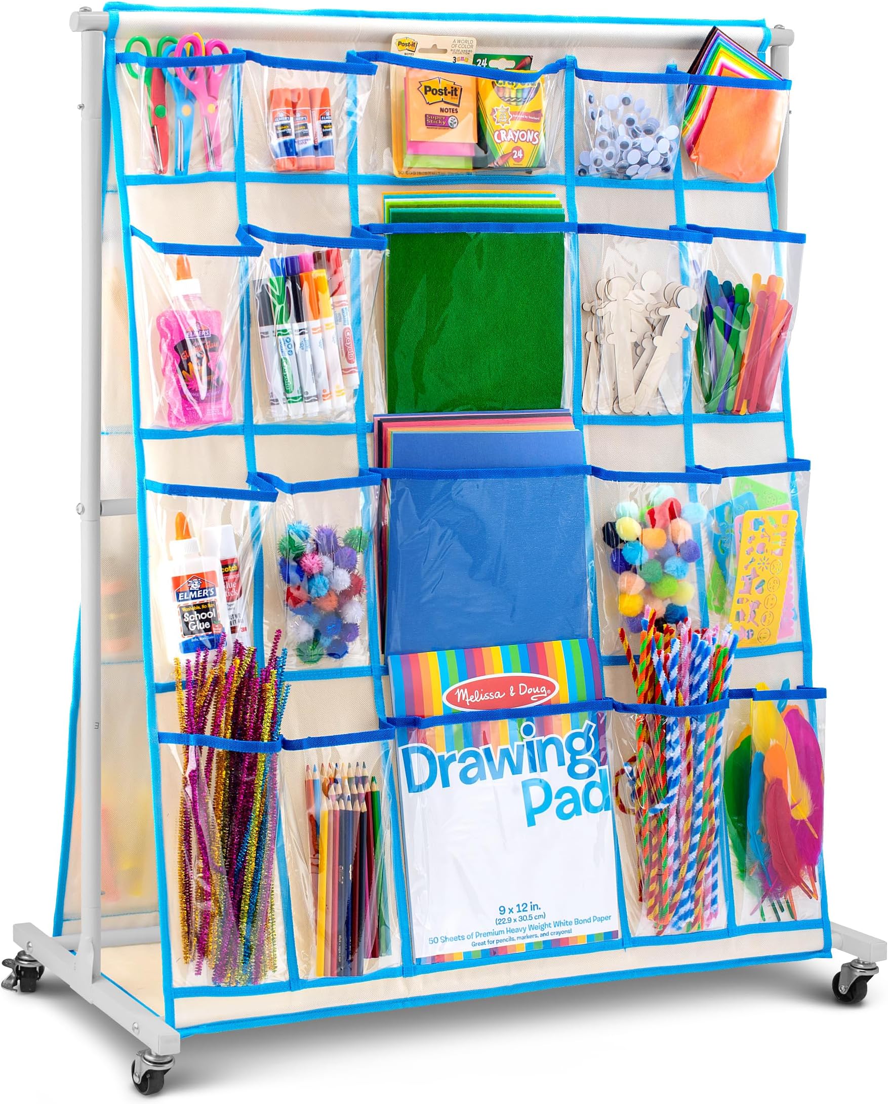 Amazon.com: Honey-Can-Do 3-Tier Rolling Teacher's Activity Cart CRT ...