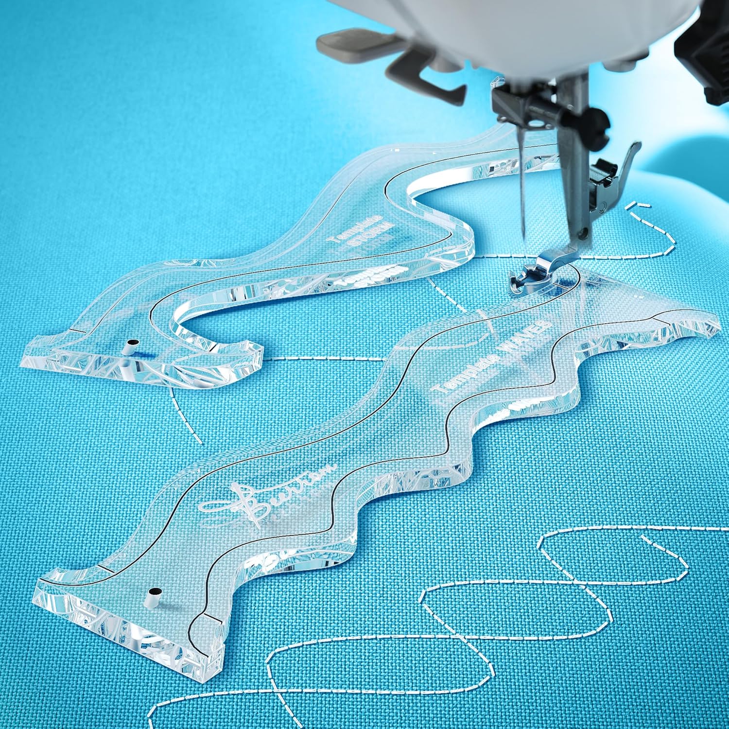 Amazon.com : Quilting Ruler Templates Set of 2 for Sewing Machine ...
