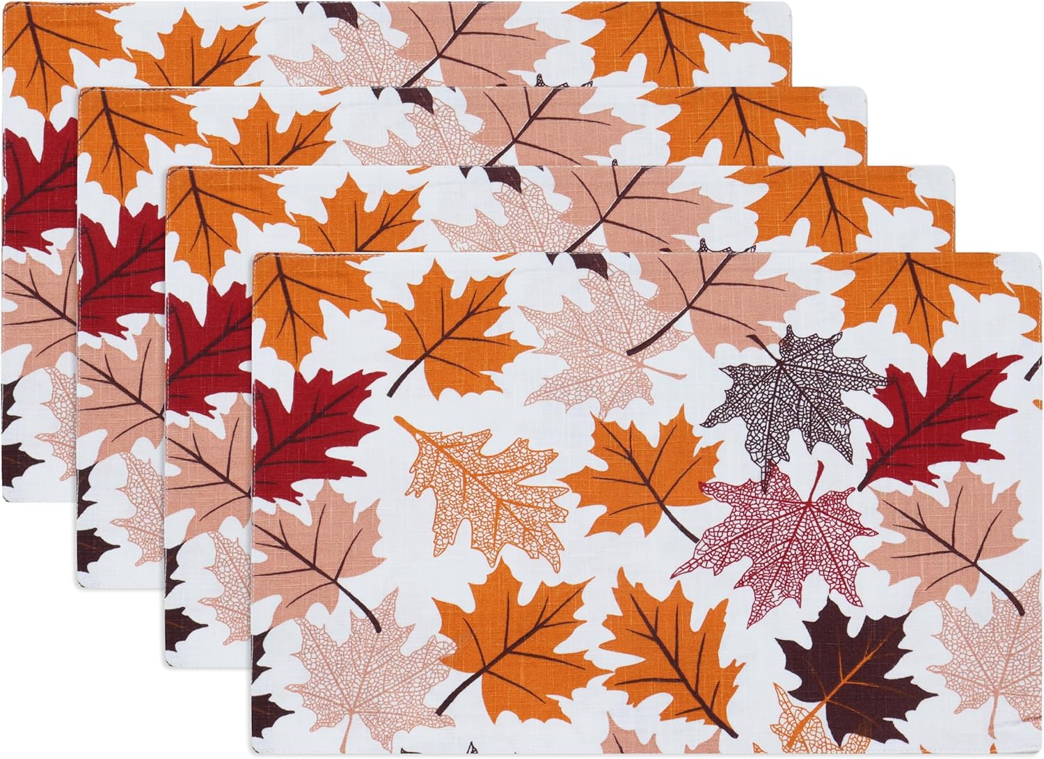 Amazon.com: PurpleEssences Maple Leaves Fall Placemats Set of 4, 13x19 ...
