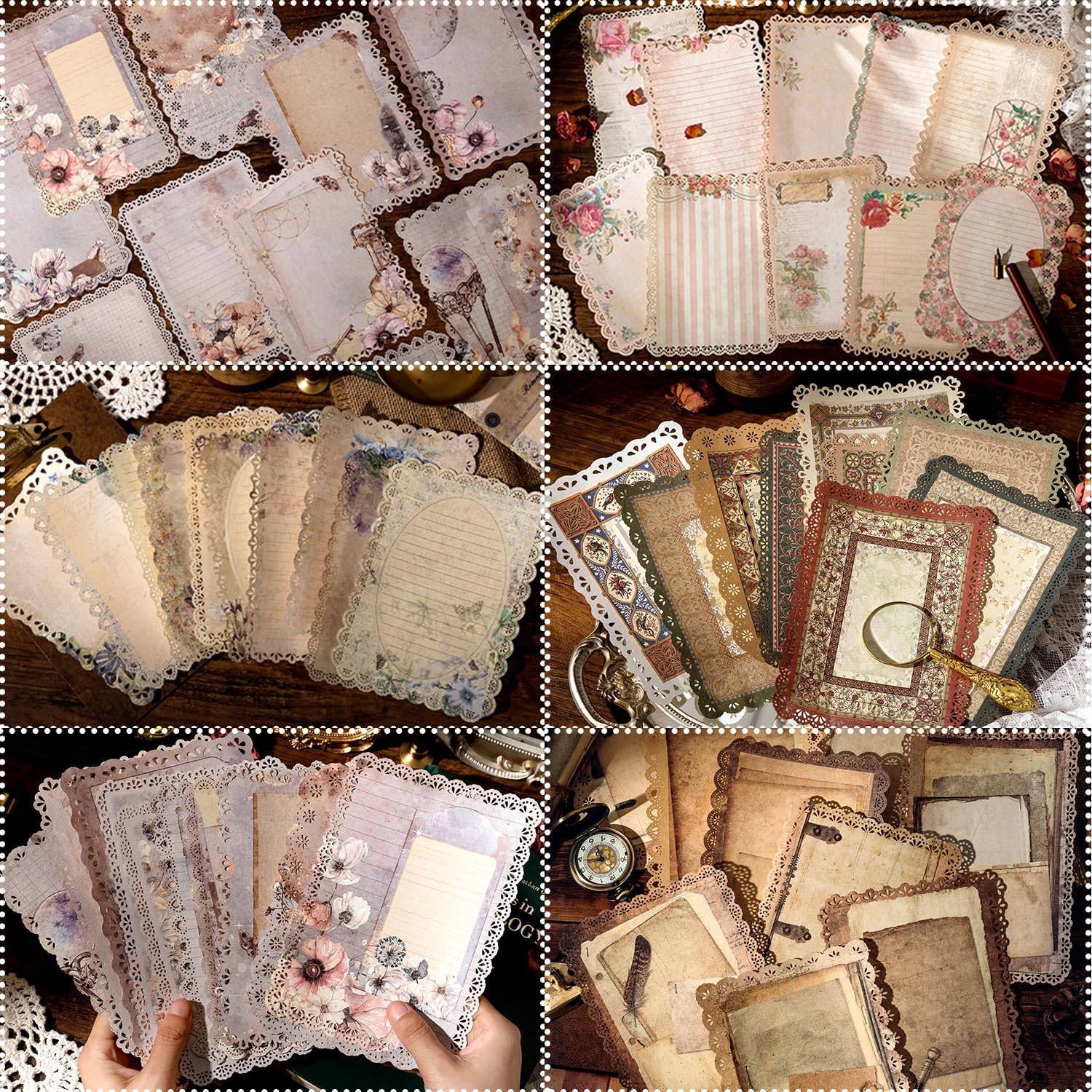 Amazon.com : Alideco 120pcs Vintage Scrapbook PaperThe Story of Windows ...