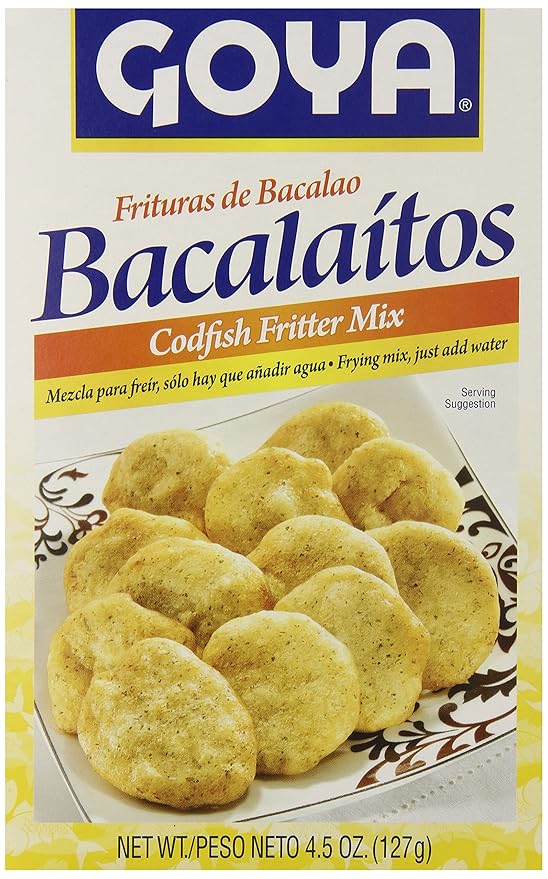 Amazon.com : Goya Codfish Fritter Mix, 4.5 Ounce : Goya Bacalaitos ...