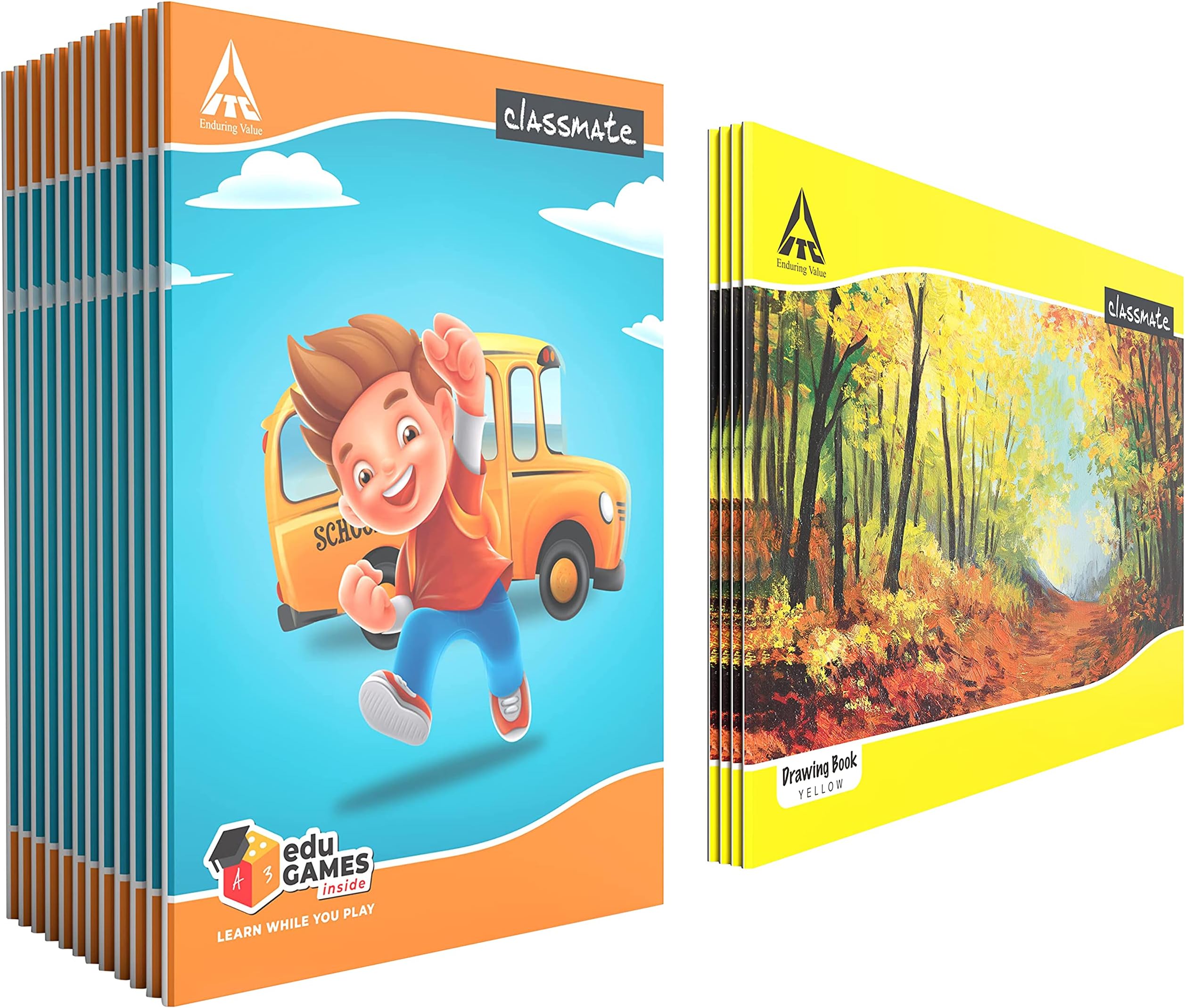 Classmate Notebook - Four Lines with Gap Drawing Book - Unruled, 40 ...