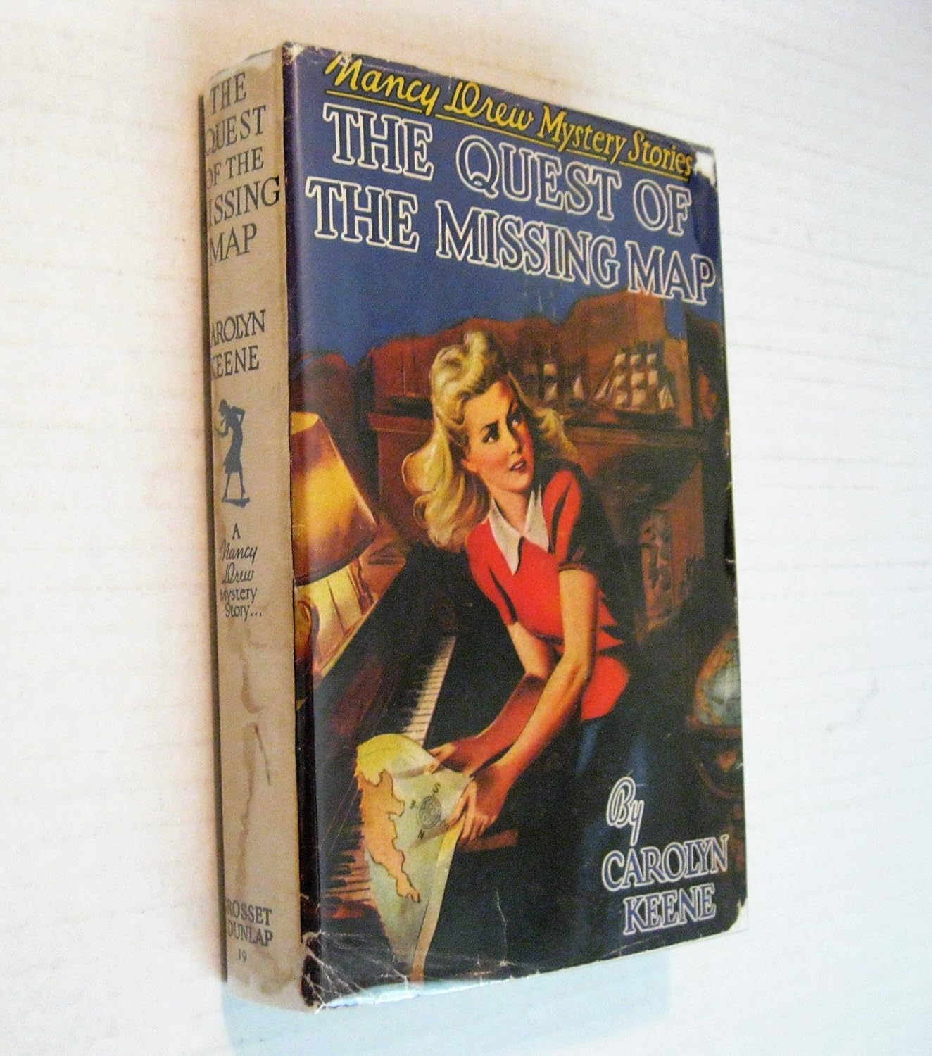 Nancy Drew #19 Quest Of The Missing Map - 1952 White Spine Dust Jacket ...