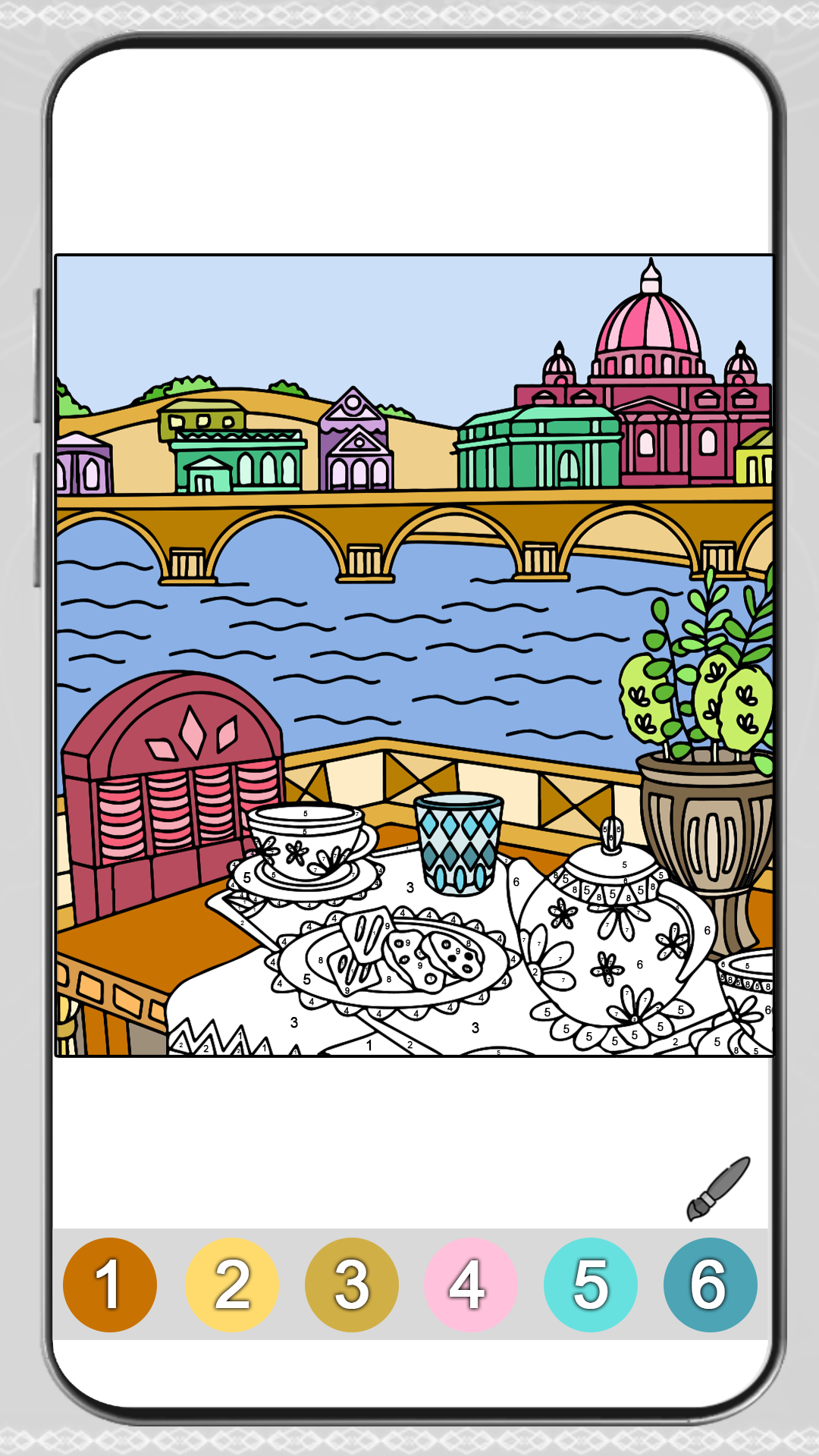 Cities Paint by Number - Grownups Paint + Glitter + Crayon + Oil Paint ...