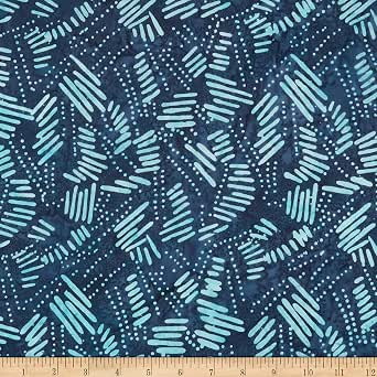 Amazon.com: Benartex Bali Batik Dots n Dashes Dashes Navy Fabric by The ...