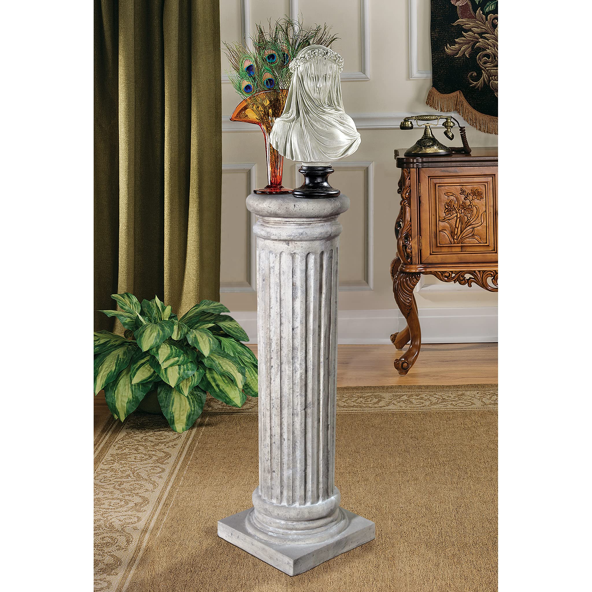 Design Toscano NE60405-Parent Classical Greek Fluted Plinth: Medium ...
