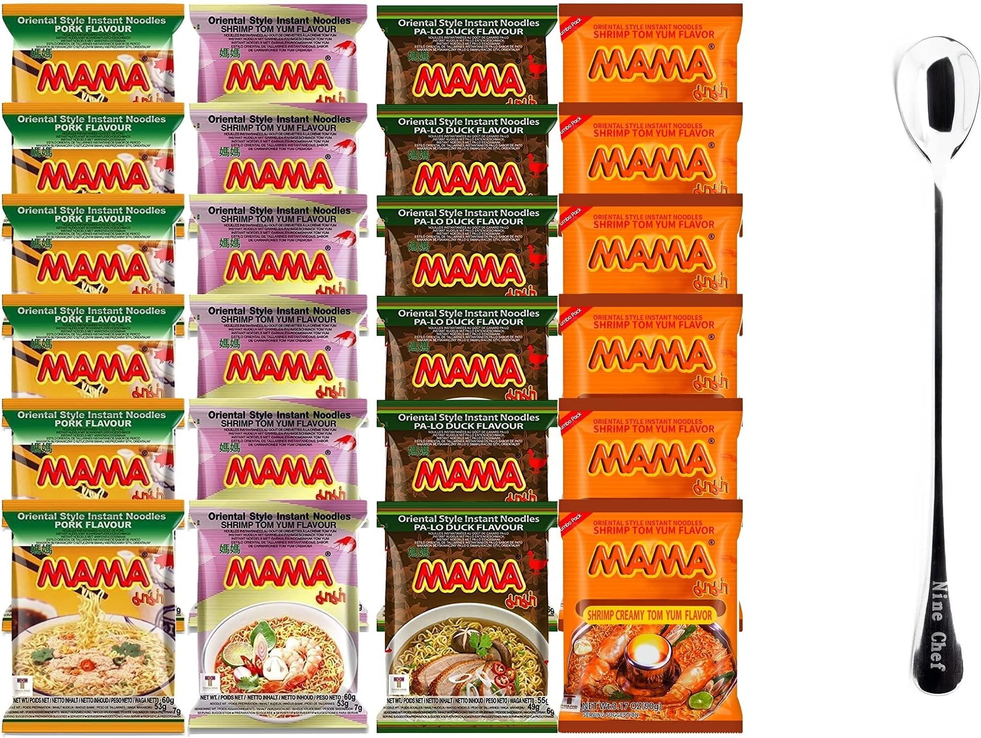 Amazon.com: Mama Ramen Thai Noodle, 4 flavor (Shrimp Tom Yum, Pa Lo ...