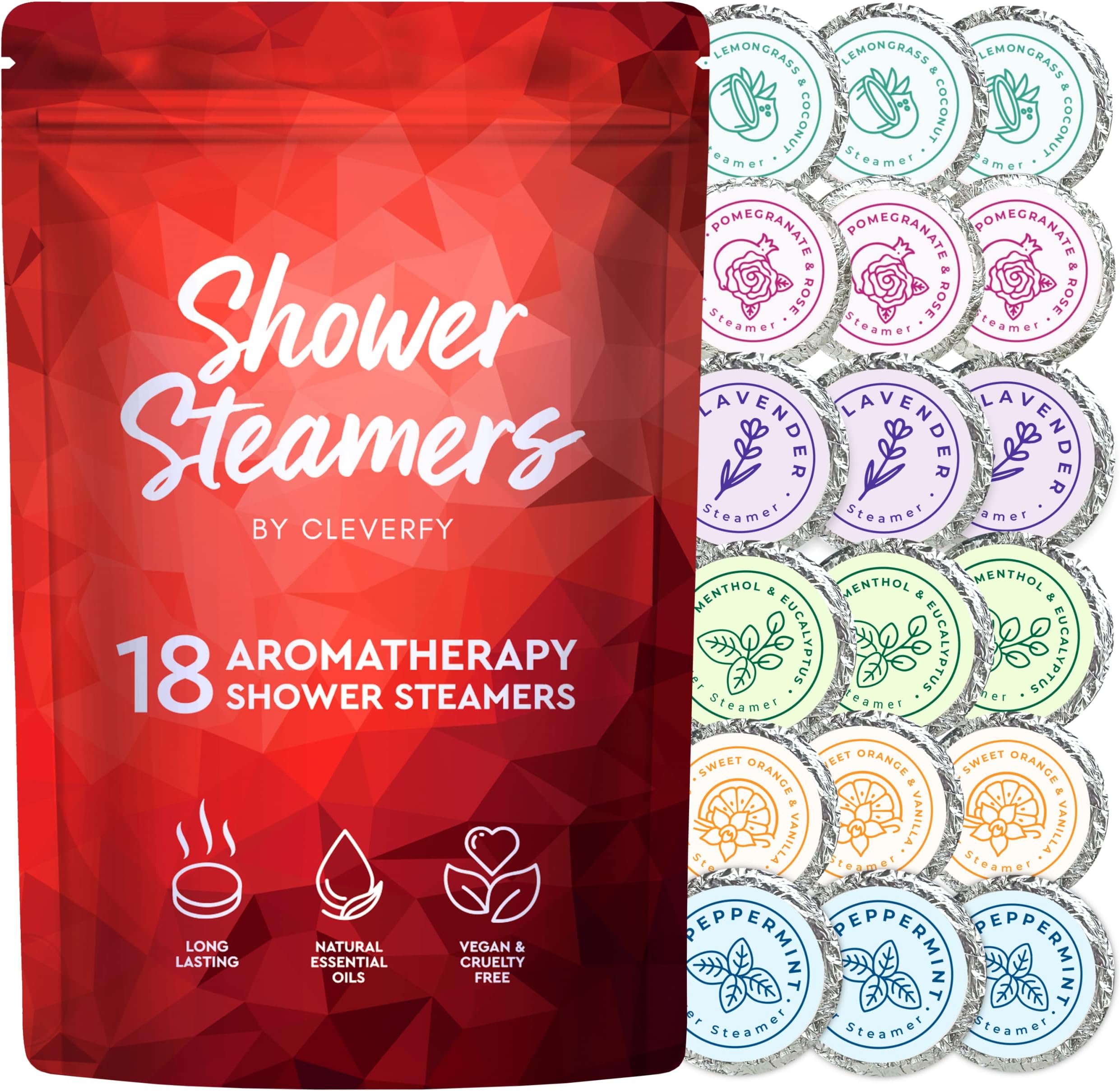 Amazon.com: Holiday Gift Shower Steamers Eucalyptus 18 Pack ...