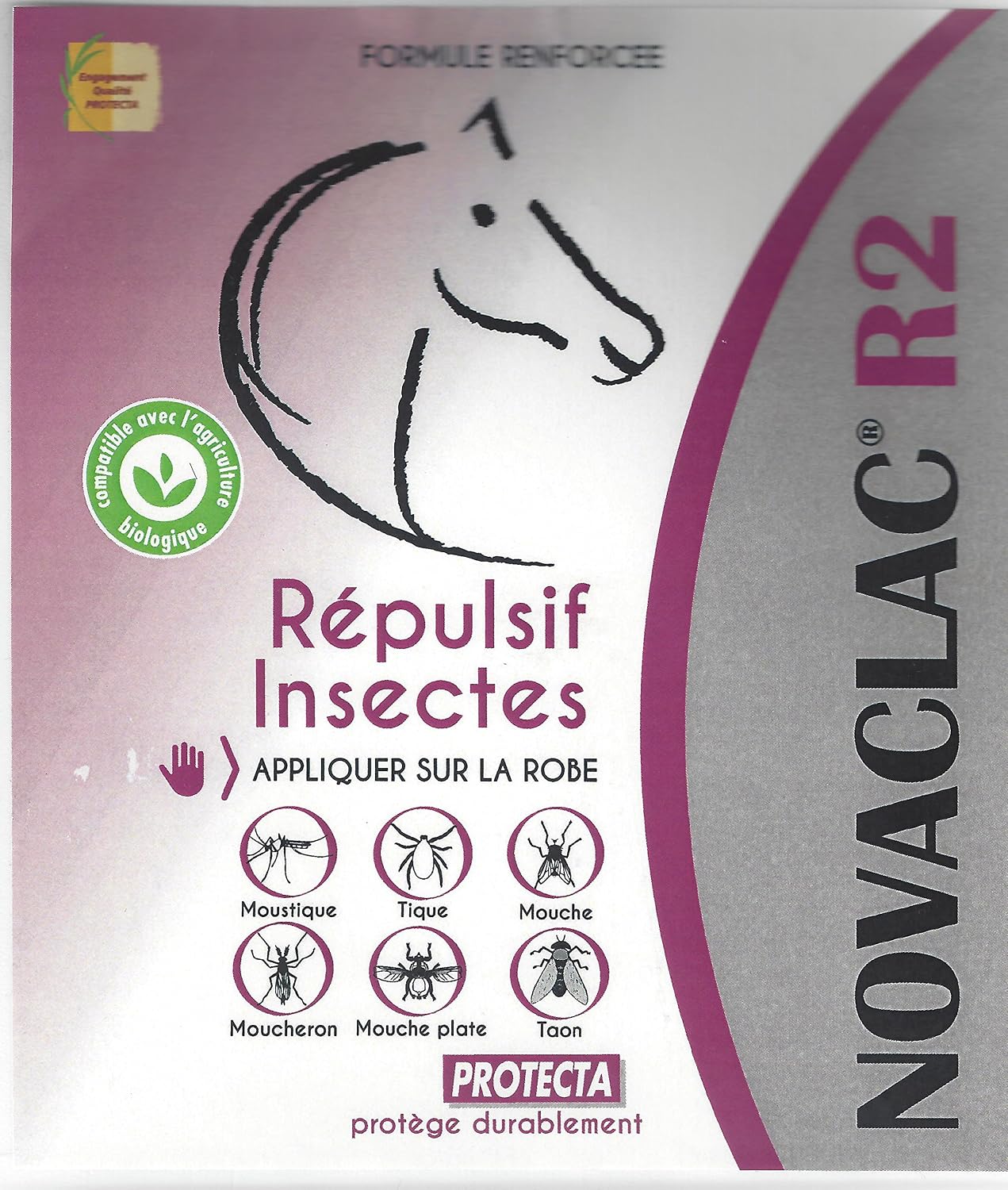 NOVACLAC®R2 pour cheval répulsif naturel mouche taons et mouche plates ...