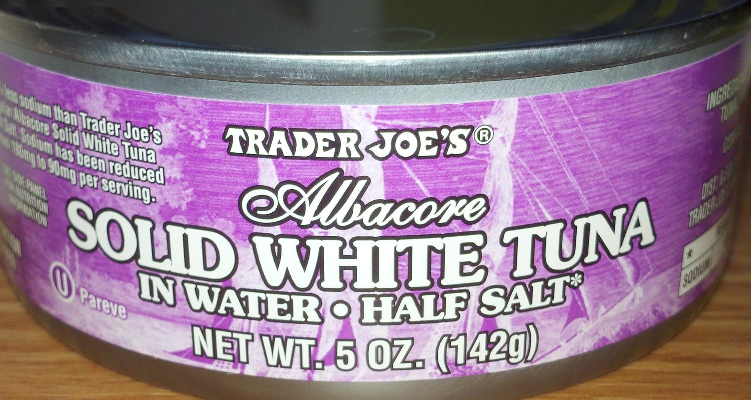 Amazon.com : Trader Joe's Albacore Solid White Tuna in WaterHalf Salt ...