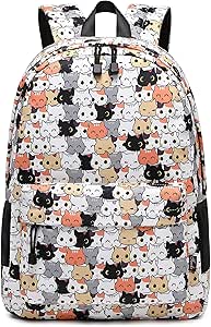 Amazon.com: Teecho Linda mochila para niña espaciosa universidad medio ...