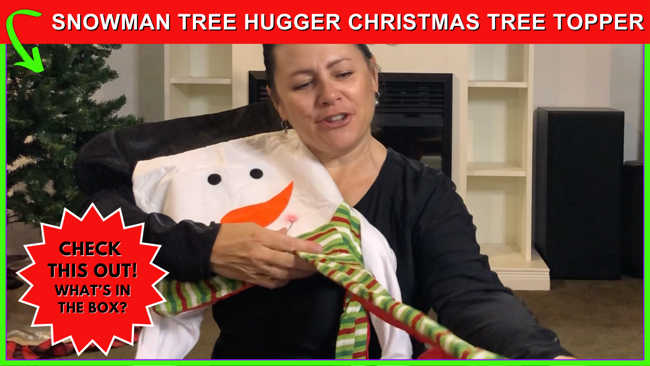 Watch Cutest Christmas Tree Topper Snowman Hugger with Lights! on ...