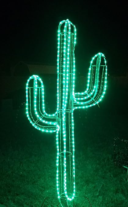 Amazon.com : 7 FT Deluxe Lighted LED Cactus : String Lights : Home ...