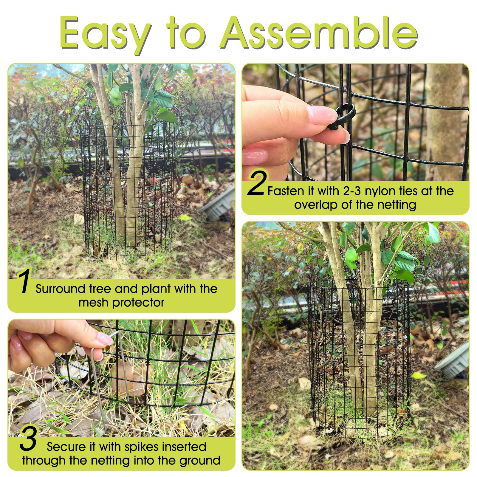 Snapklik.com : RIFNY Tree Trunk Protector Guard, 6 Pack Mesh Steel Tree ...