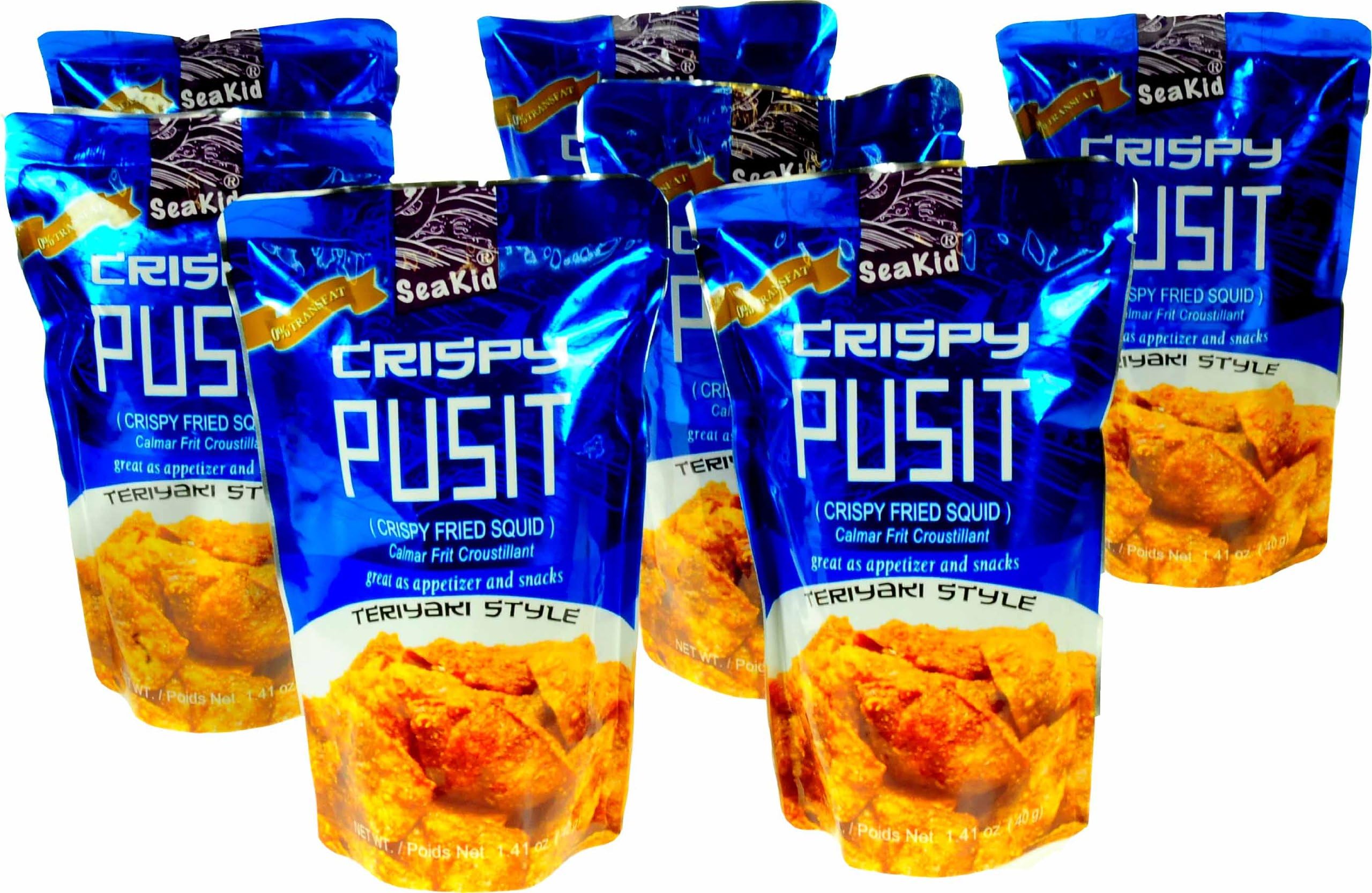 Amazon.com: Seakid Crispy Pusit Crispy Fried Squid 40gms (Pack of 7 ...