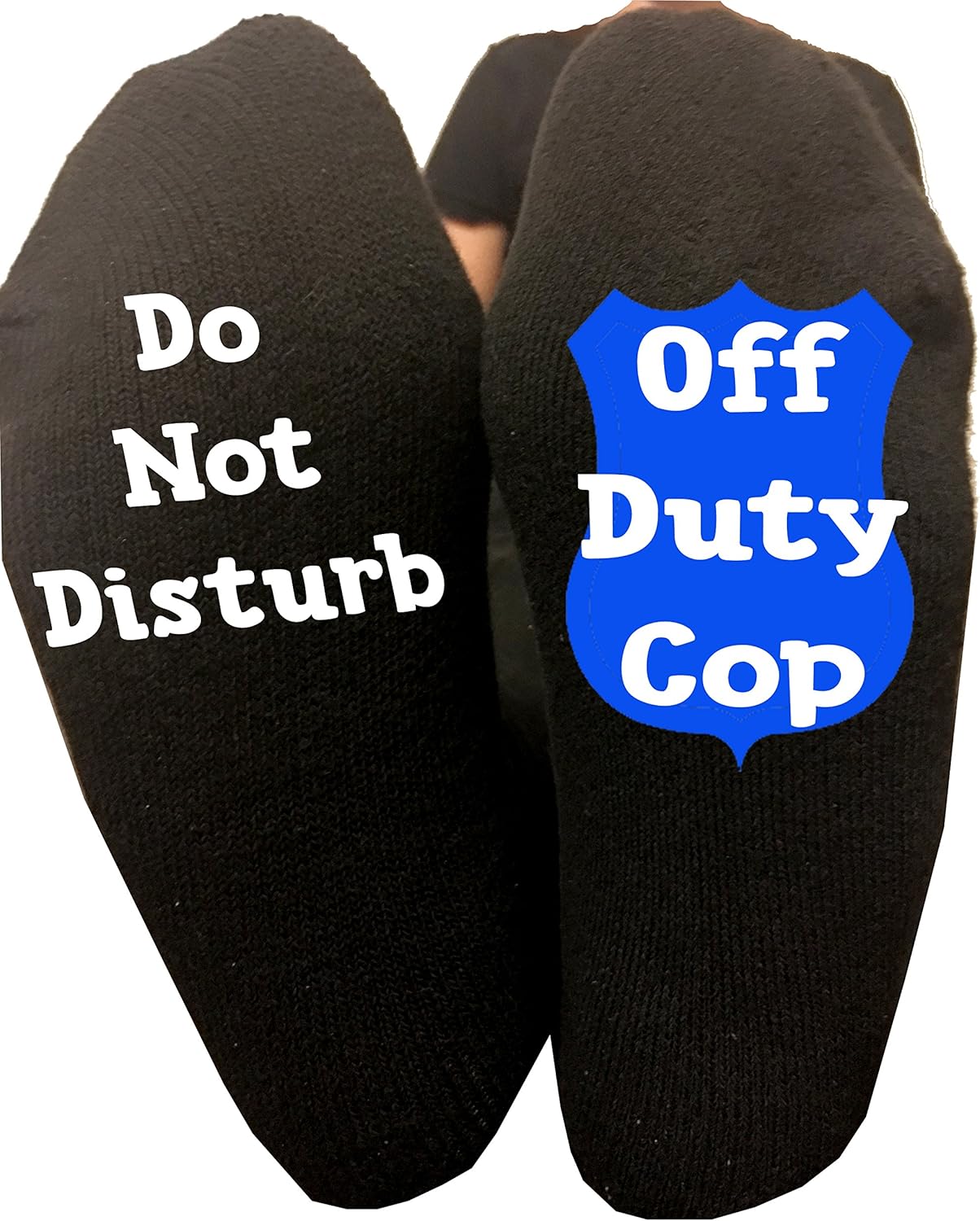 Amazon.com: Do Not Disturb Off Duty Cop Mens Socks Funny Gag Gift ...