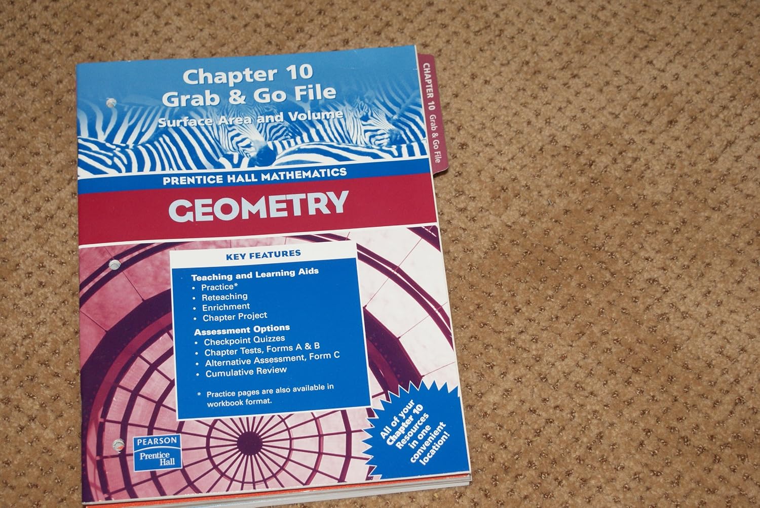 Geometry, Chapter 10: Grab & Go File- Surface Area and Volume (Prentice ...