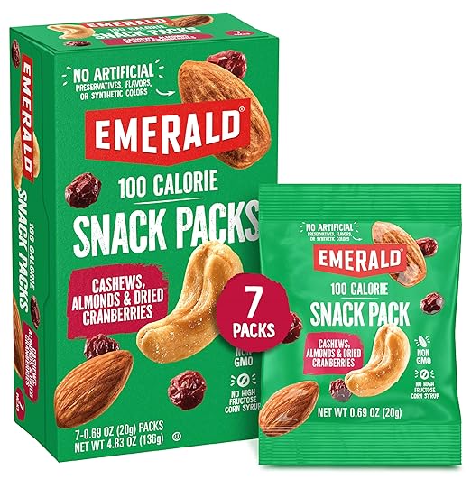 Amazon.com : Emerald Nuts Cashews and Almonds with Dried Cranberries 7 ...