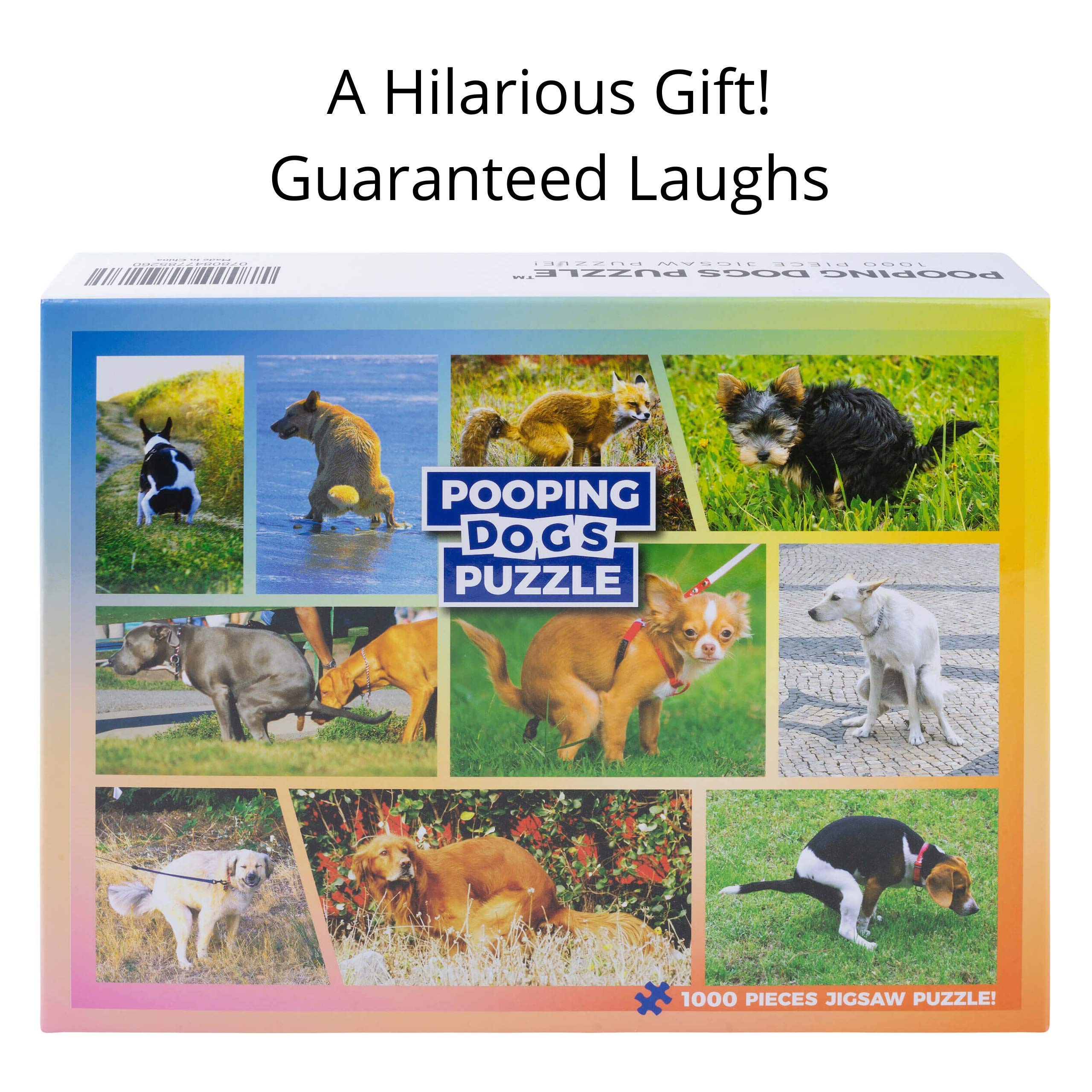 Pooping Dogs 1000 Piece Dog Puzzles for Adults - Funny Gift Dog Poop ...