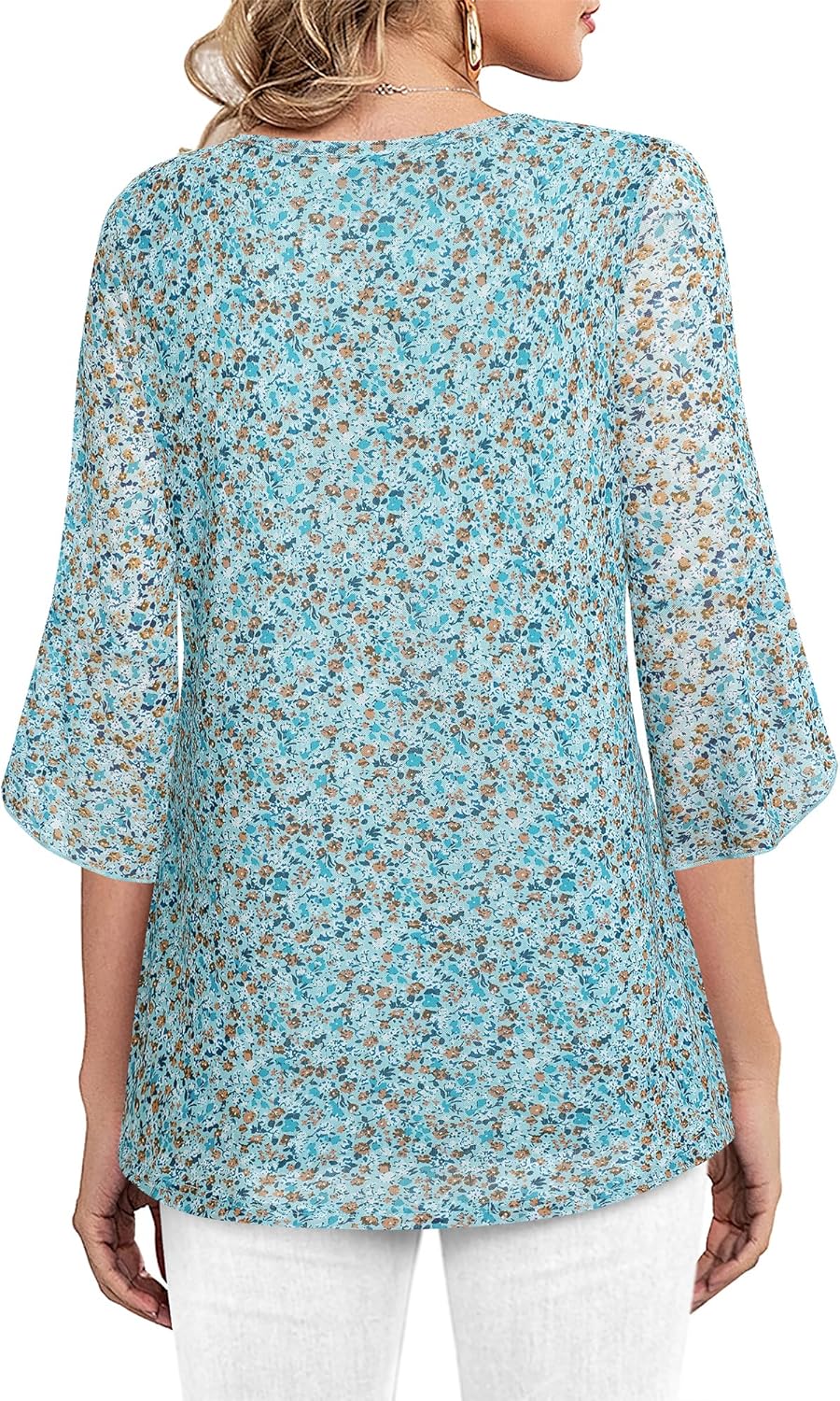 Furnex Ladies Fall Tops and Blouses 2023, 3/4 Sleeve Blouses for Women ...