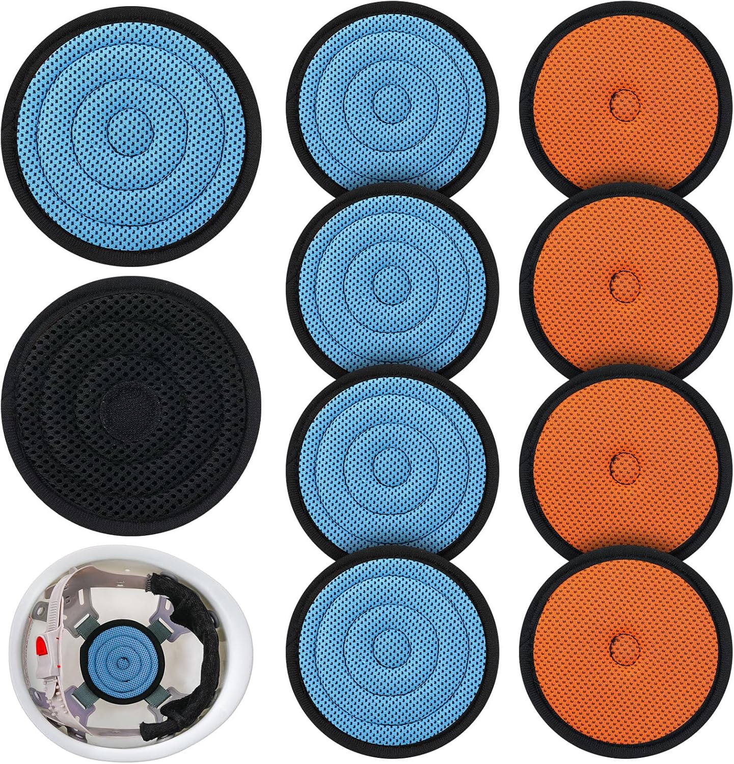 Skicuff 8 Pcs Hard Hat Top Pad Replacement Washable Hard Hat Pad ...