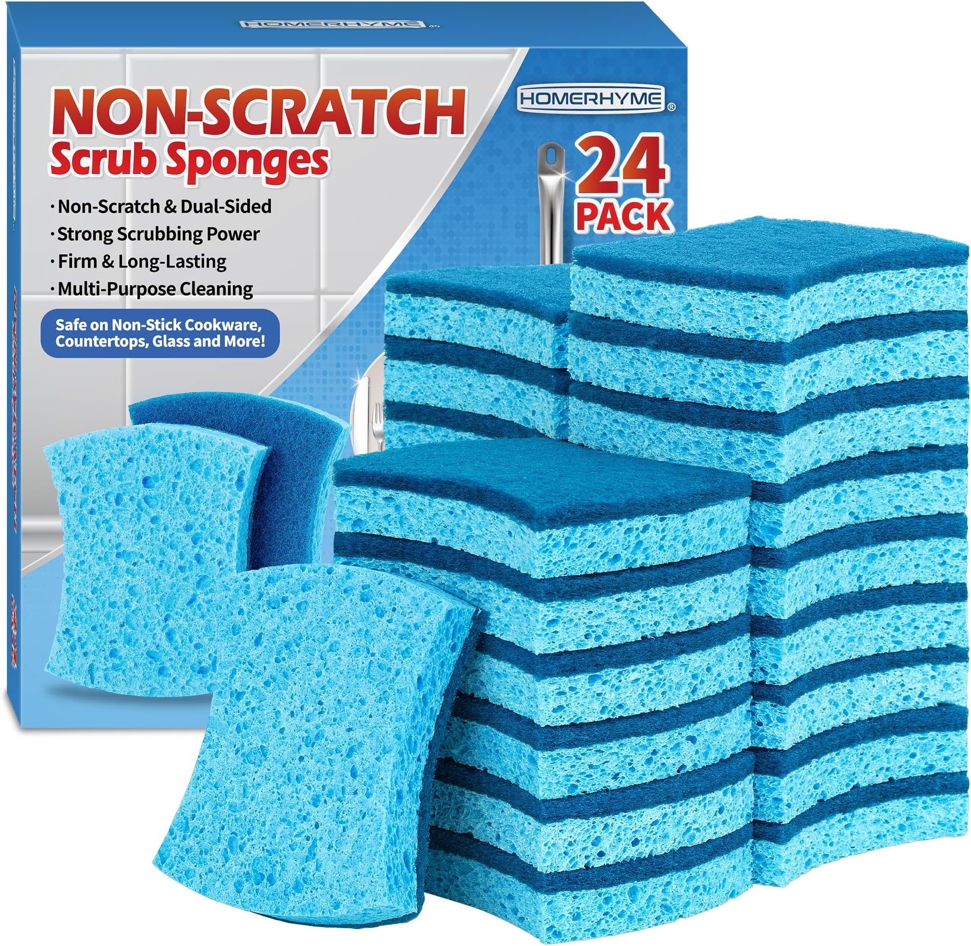 Amazon.com: Kitchen Cleaning Sponge,Eco Non-scratch for Dish,Scrub ...