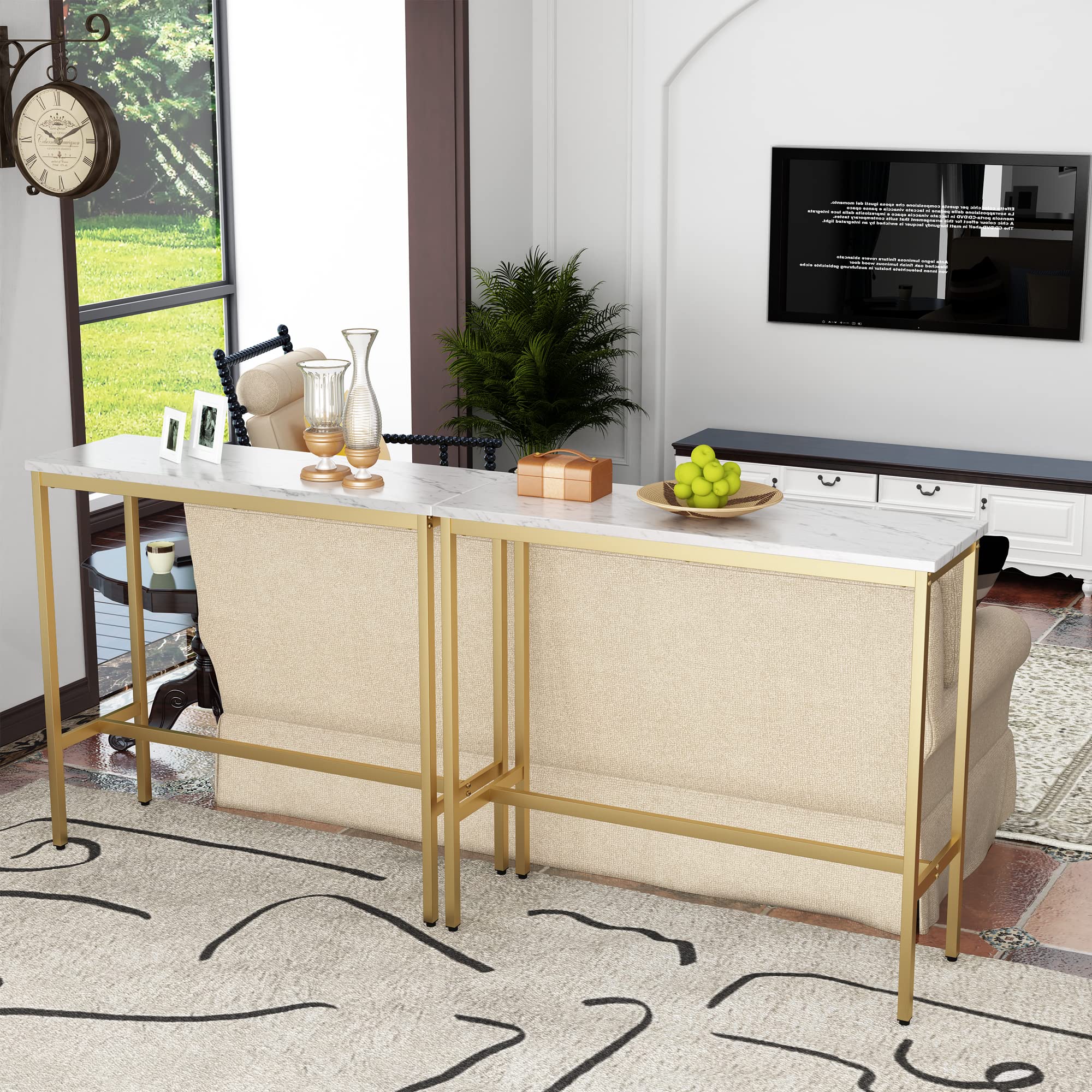 Snapklik.com : Aklaus 40" Bar Table,Rectangular Industrial Bar Height Table