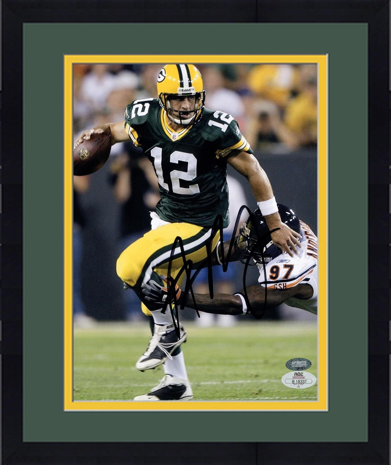 Framed Aaron Rodgers Autographed Photo - 8x10 - Autographed NFL Photos ...