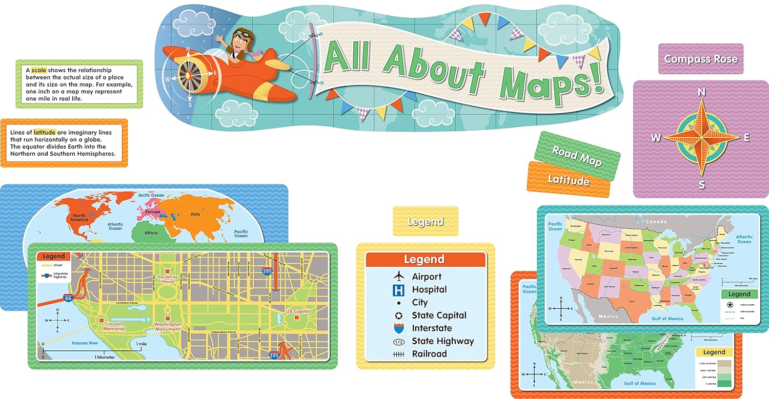 Buy All About Maps Mini Bulletin Board Set Book Online at Low Prices in ...