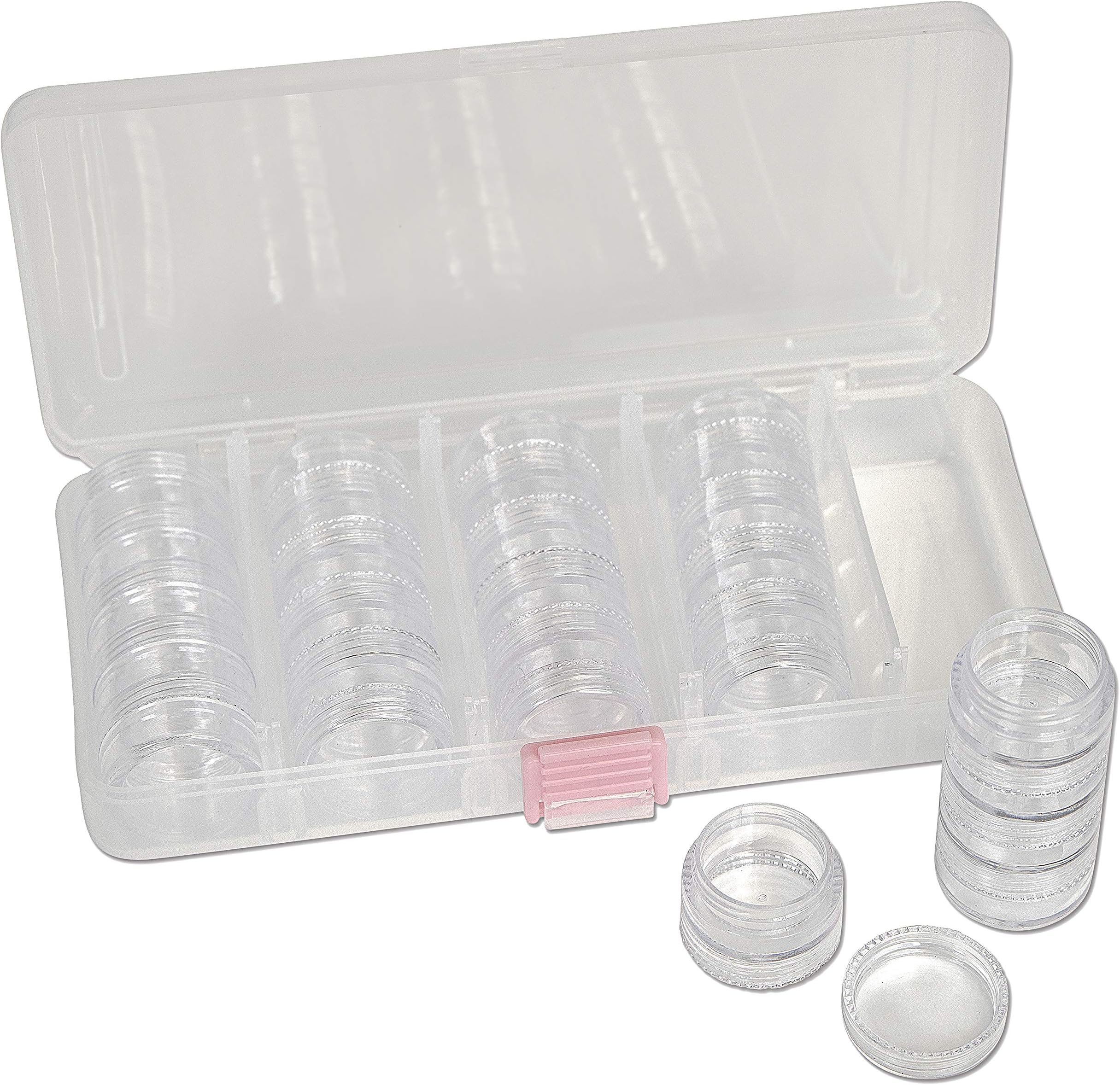 Amazon.com: Darice Clear Bead Organizer Storage Case, Clear Bead Holder ...
