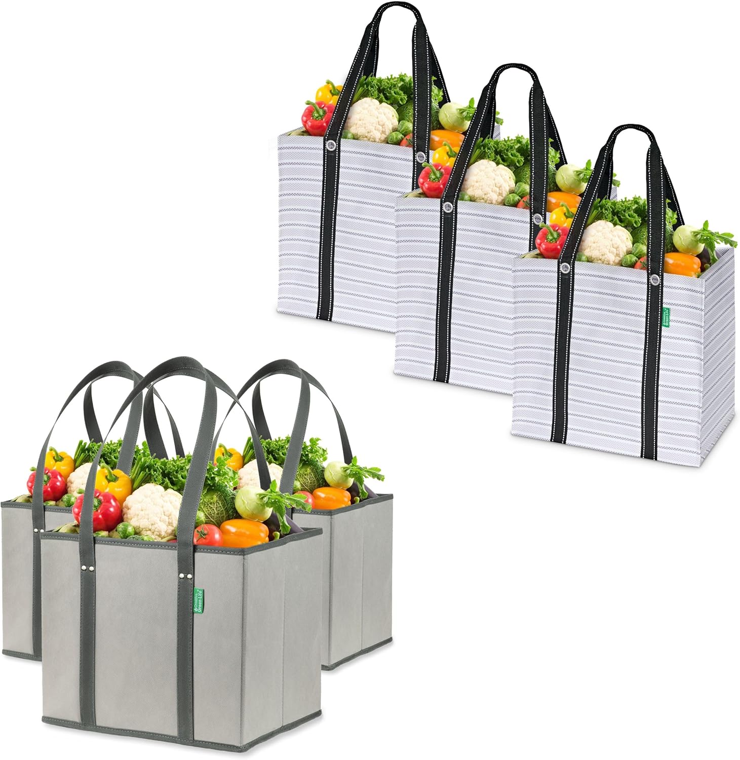 Amazon.com - Creative Green Life Ultimate Reusable Grocery Bags (6 Pack ...