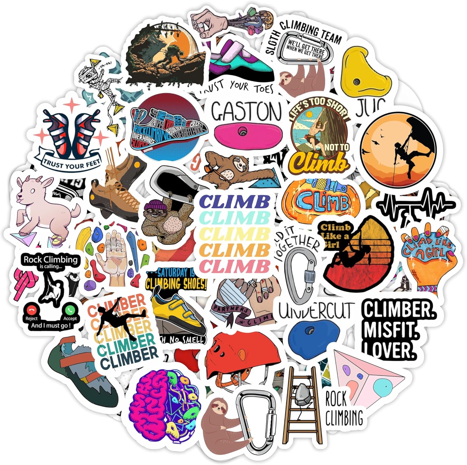 Amazon.com: BulbaCraft Rock Climbing Stickers for Water Bottle and ...