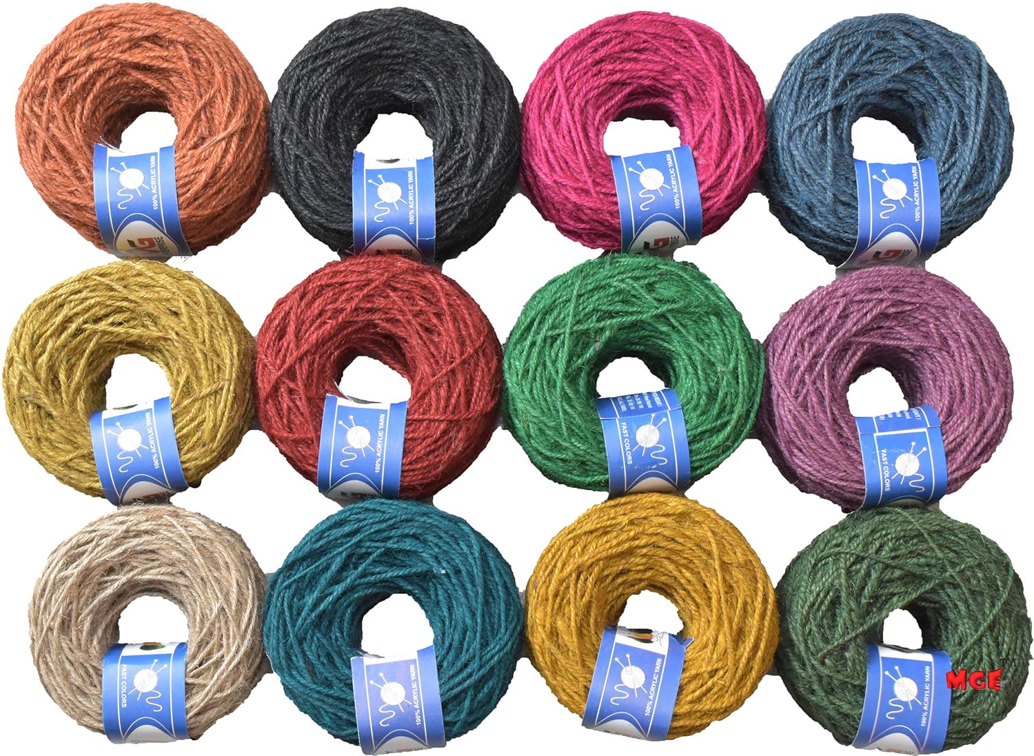 M.G Enterprise Jute Combo JCD 12 pc Combo Colour Exclusive Twine Ball ...