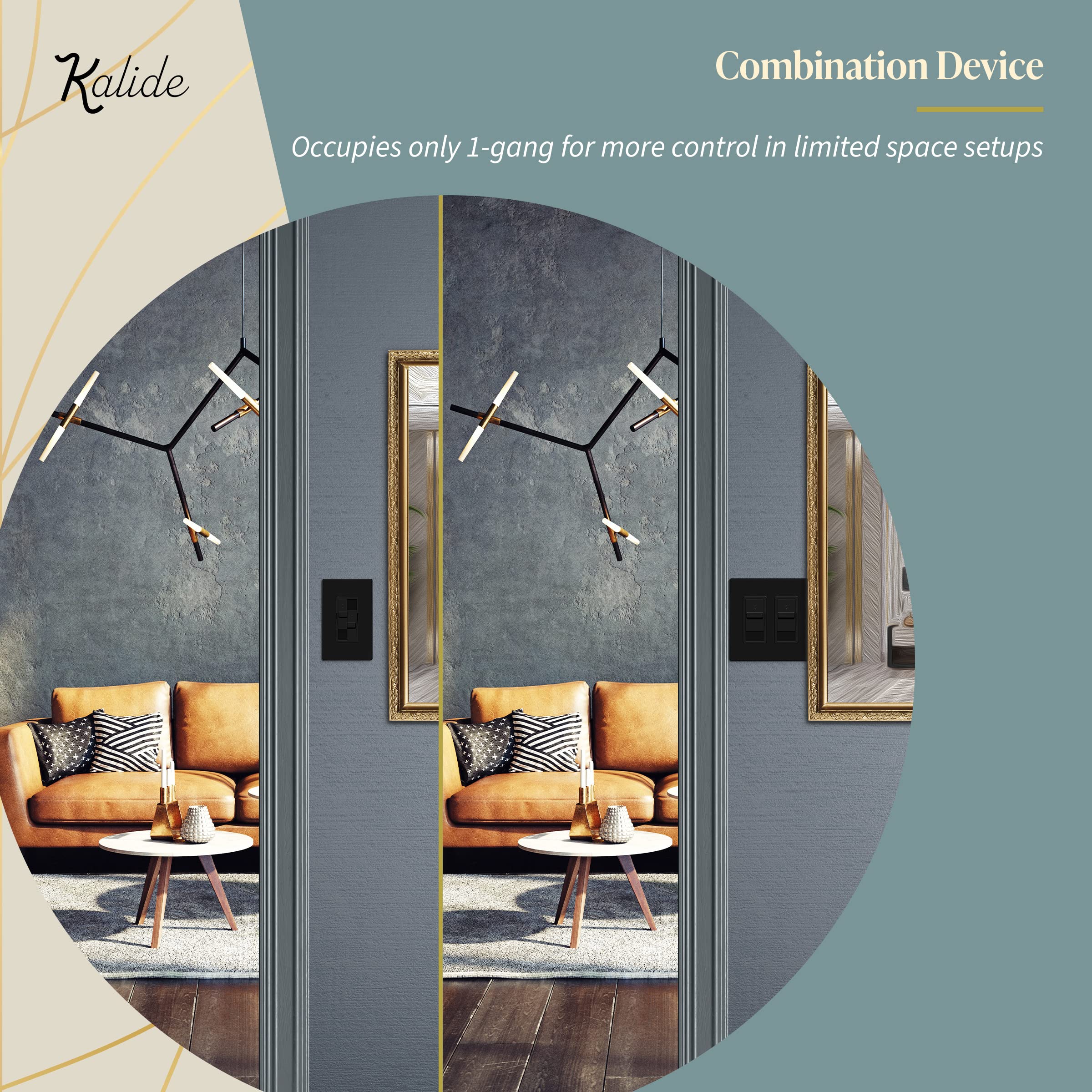 Snapklik.com : Kalide Dual Load Dimmer Light Switch, Double LED Dimmer ...