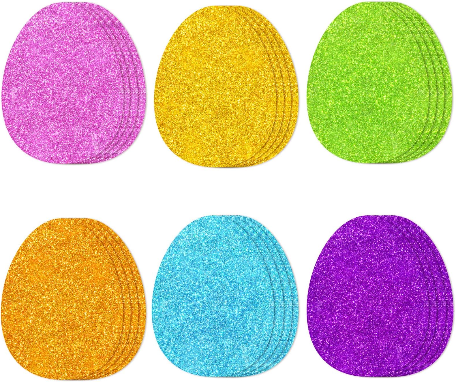 Amazon.com: Kisston 360 Pcs Easter Egg Cutouts Paper 3.9 Inch Assorted ...