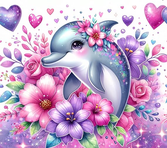 Amazon.com: Dolphin Fabric Panel for Quilting Crafting Sewing Quilt ...