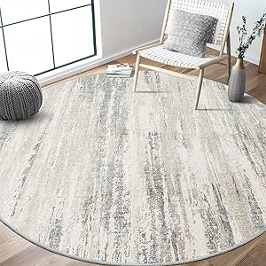 Amazon.com: MUJOO Round Rugs 6ft,Circle Area Rug Washable,Circular ...