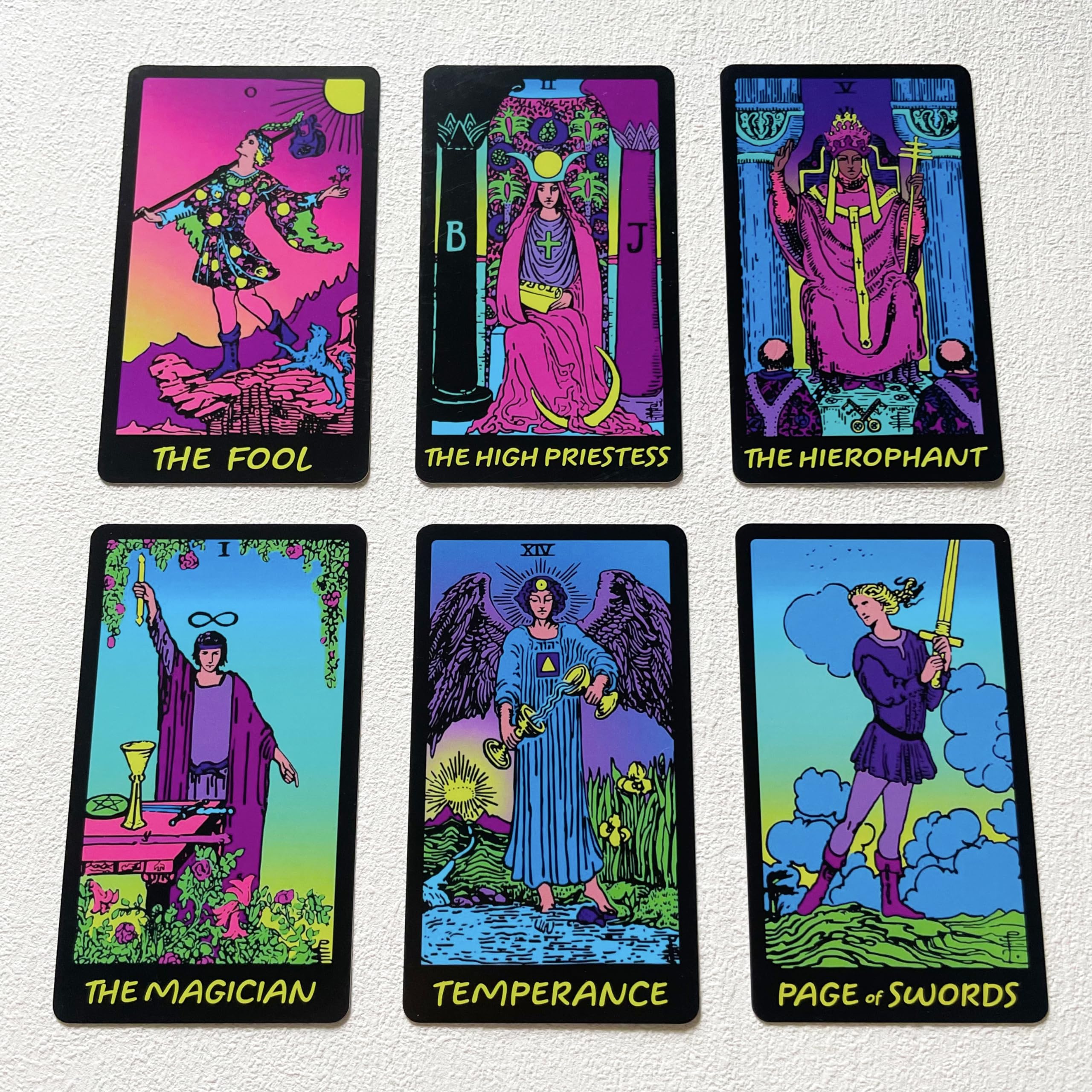 Snapklik.com : Jrskvaro Colorful Neon Tarot Cards Deck