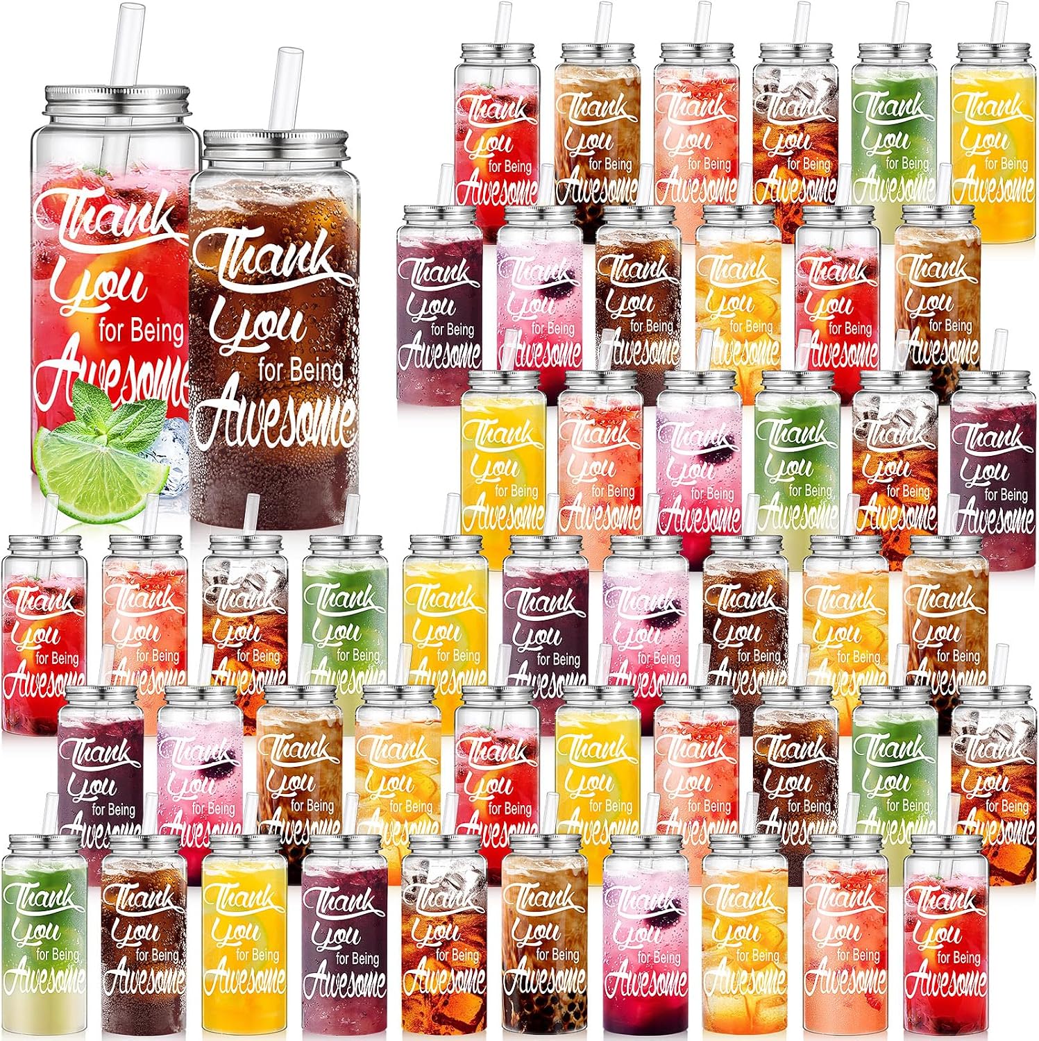 Amazon.com | Pickmesh 48 Pcs Thank You Cups Bulk 13.5 oz Appreciation ...