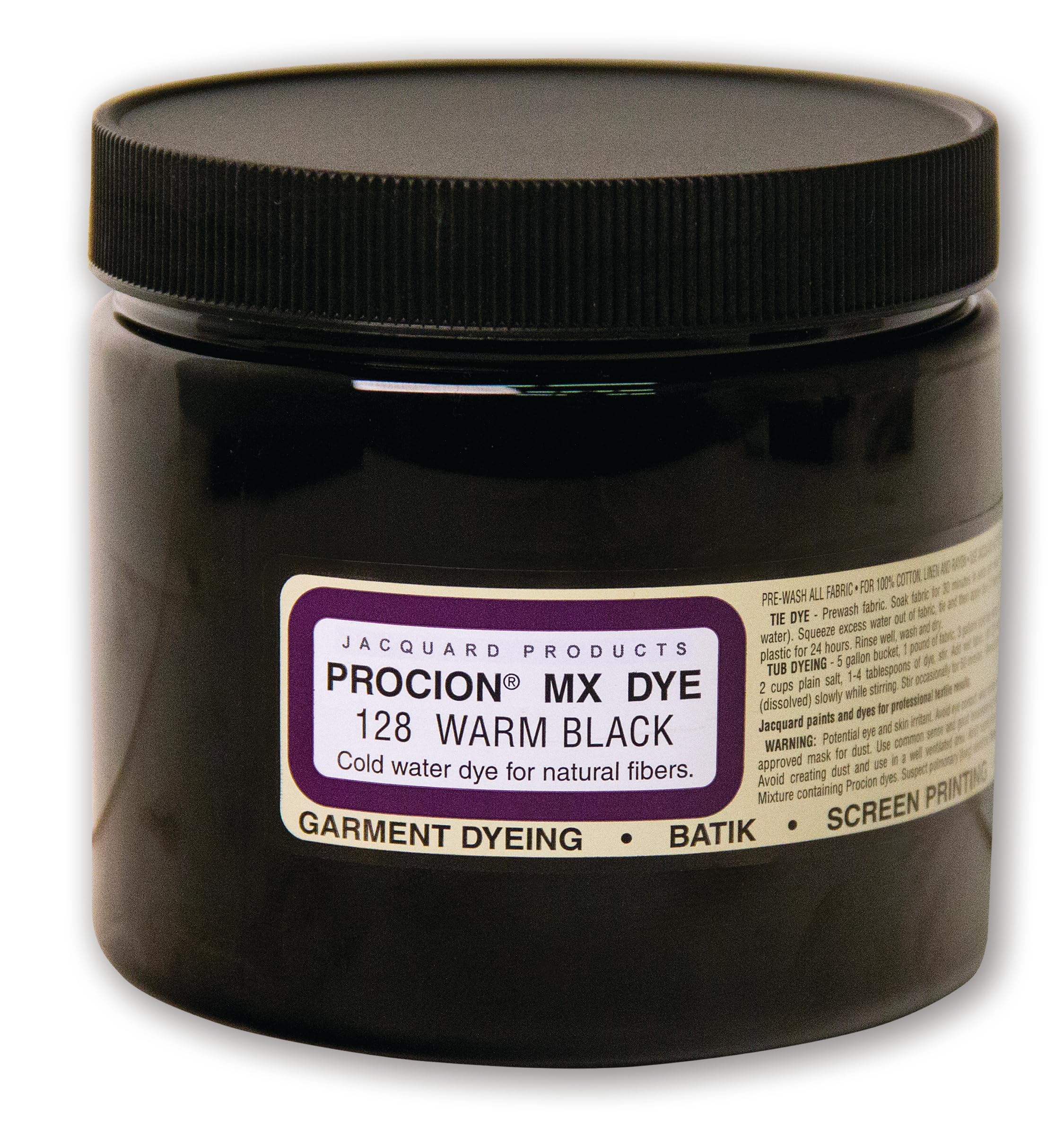 Amazon.com: Jacquard Procion Tie Dye Powder Warm Black 8oz Jar - Powder ...