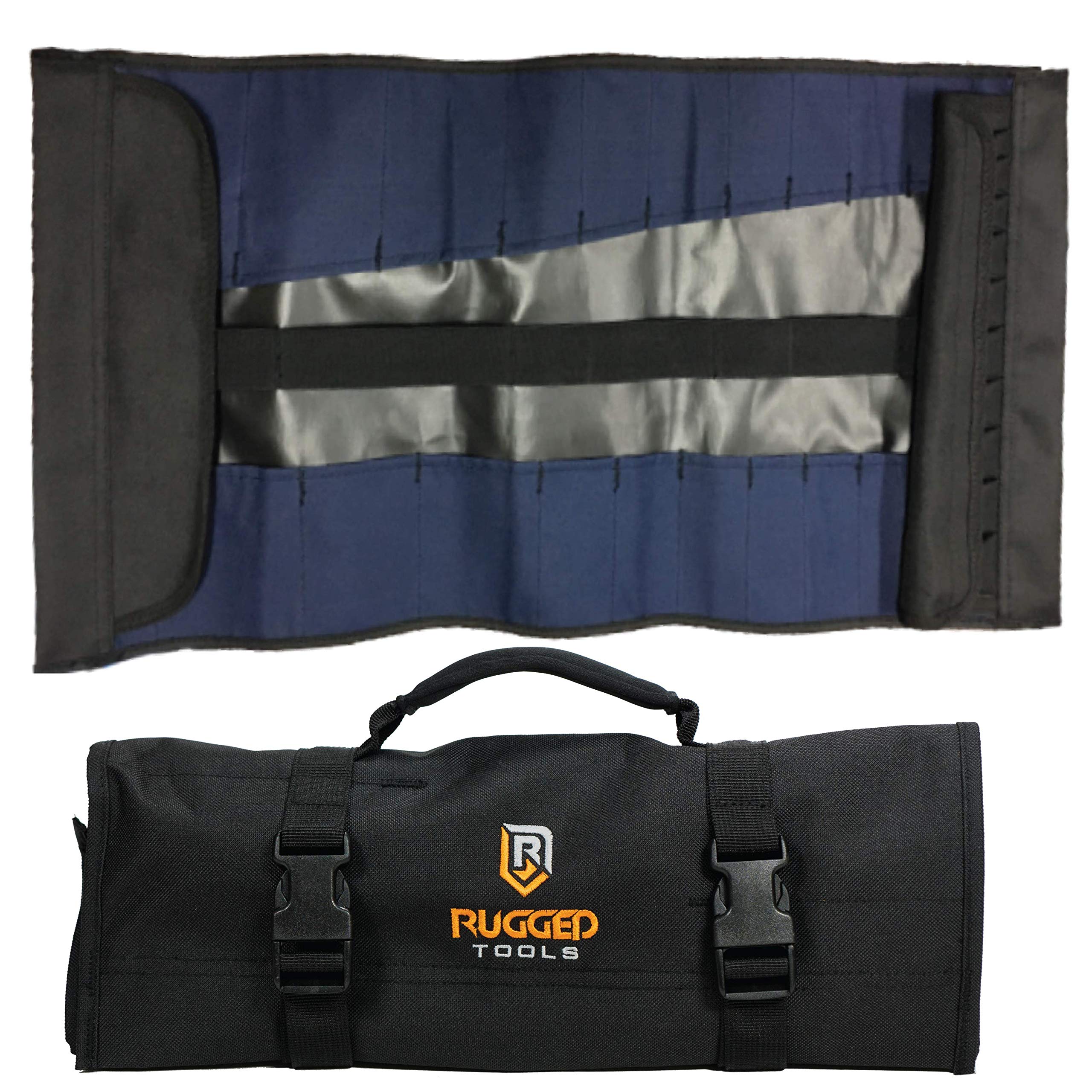 Rugged Tools Tool Roll + Tool Bag Set - Rollup Tool Puch and Small ...